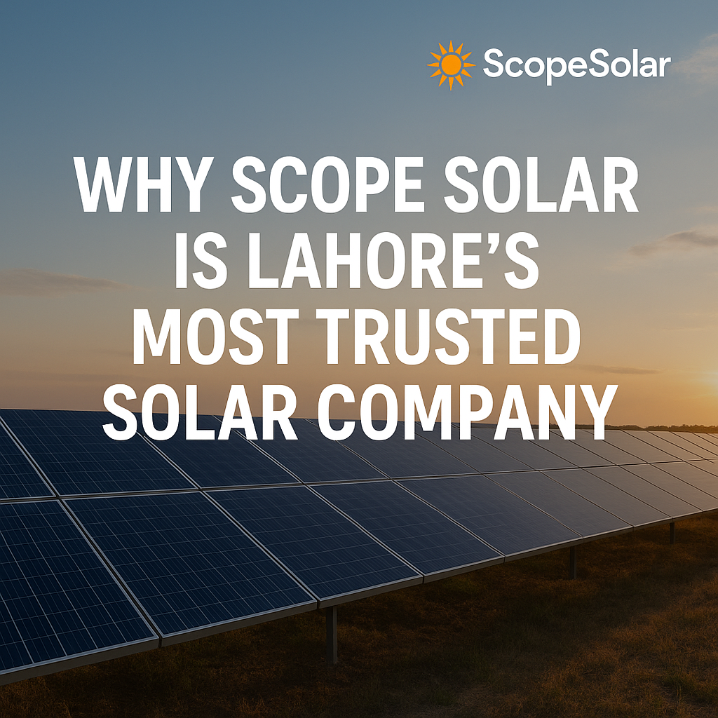 Lahore’s Most Trusted Solar Company 2025 - Scope Solar